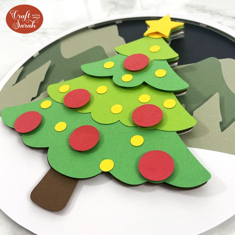 Free SVG! 🎄 Make a Whimsical Papercraft Christmas Tree - Craft with Sarah