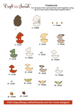 Free Layered Toadstools SVG 🍄 DIY Toadstool Decoration - Craft with Sarah