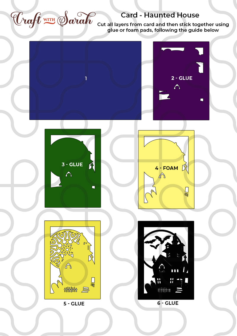 HCC 2022 Day 07 🎃 Haunted House Card - Craft with Sarah