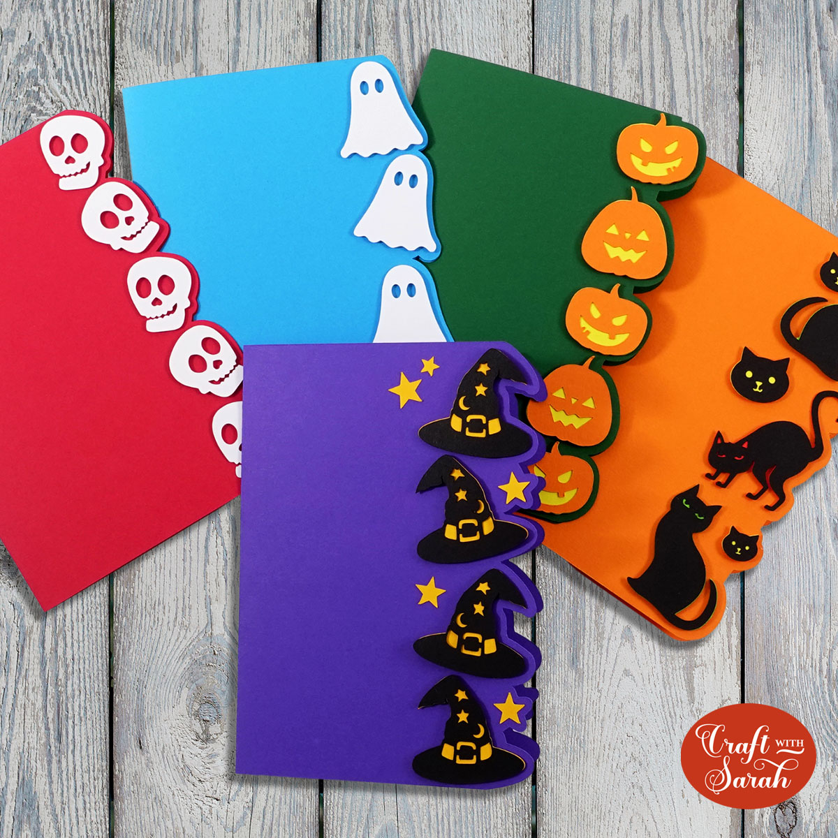 HCC 2022 Day 10 🎃 Halloween Side-Edge Cards - Craft with Sarah