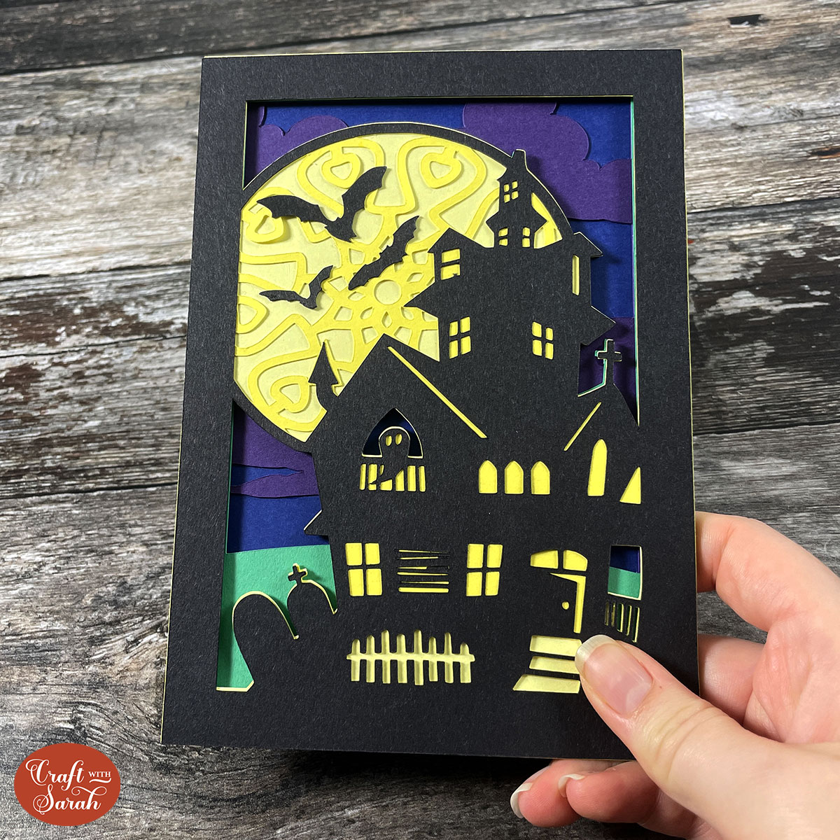 HCC 2022 Day 07 🎃 Haunted House Card - Craft with Sarah