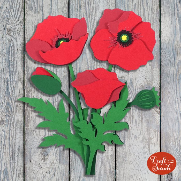 Free Poppies SVG ️ Beautiful Remembrance Day Crafts with Poppies ...