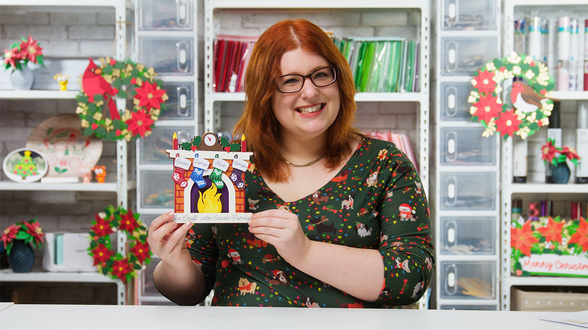 CCC Day 17 ️ Family Fireplace Papercraft to Personalize - Craft with Sarah