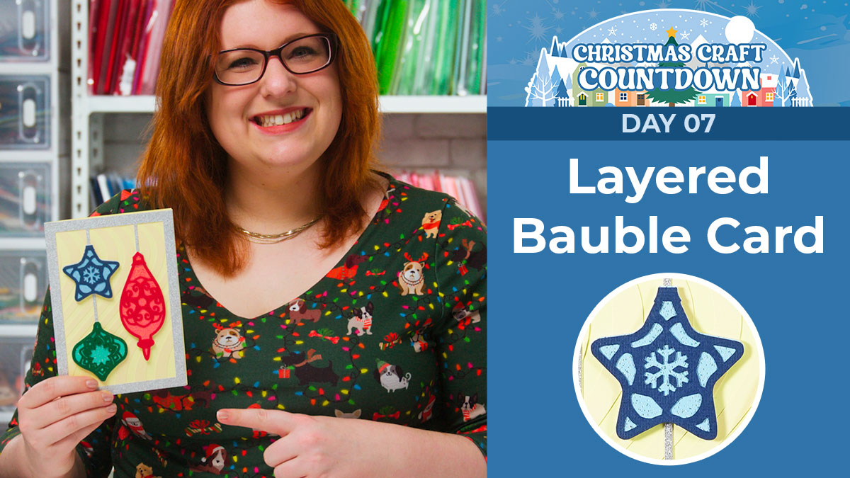 CCC Day 07 ️ Christmas Bauble Greetings Card - Craft with Sarah