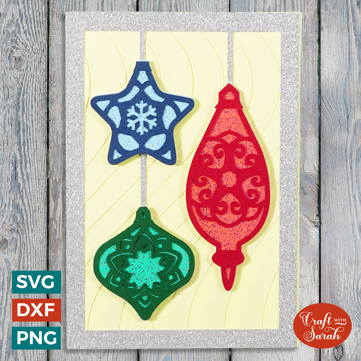 CCC Day 07 ️ Christmas Bauble Greetings Card - Craft with Sarah