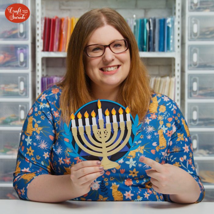 Free Hanukkah SVG 🕎 3D Menorah Craft Ideas for Hanukkah - Craft with Sarah