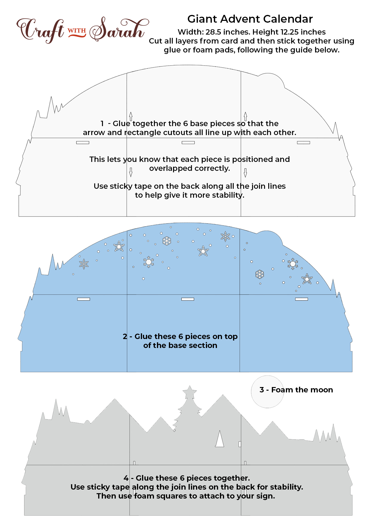 CCC 2022 Day 01 ️ Giant Advent Calendar - Craft with Sarah