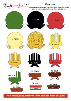 Free Kwanzaa SVG 🕯️ Kwanzaa Cricut Craft Ideas - Craft with Sarah