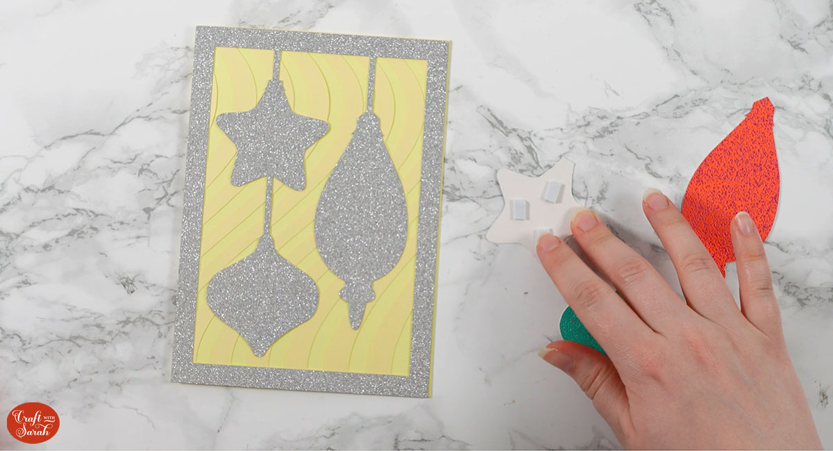 CCC Day 07 ️ Christmas Bauble Greetings Card - Craft with Sarah