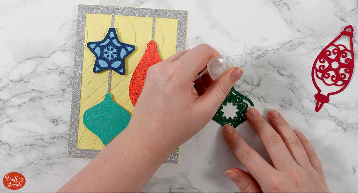 CCC Day 07 ️ Christmas Bauble Greetings Card - Craft with Sarah