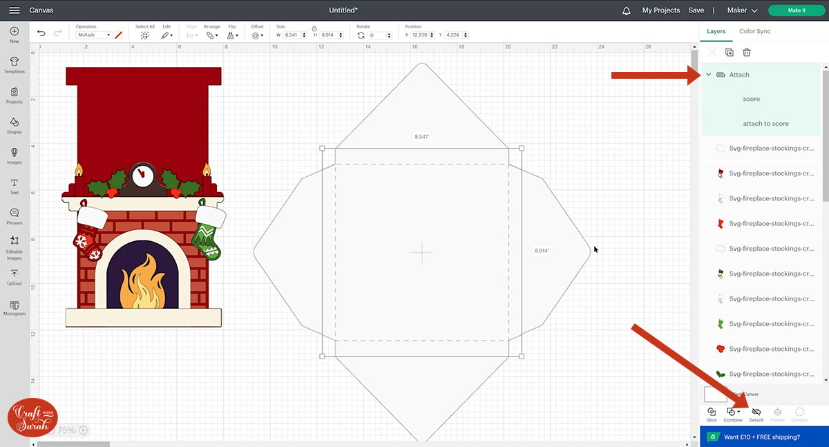 CCC Day 17 ️ Family Fireplace Papercraft to Personalize - Craft with Sarah