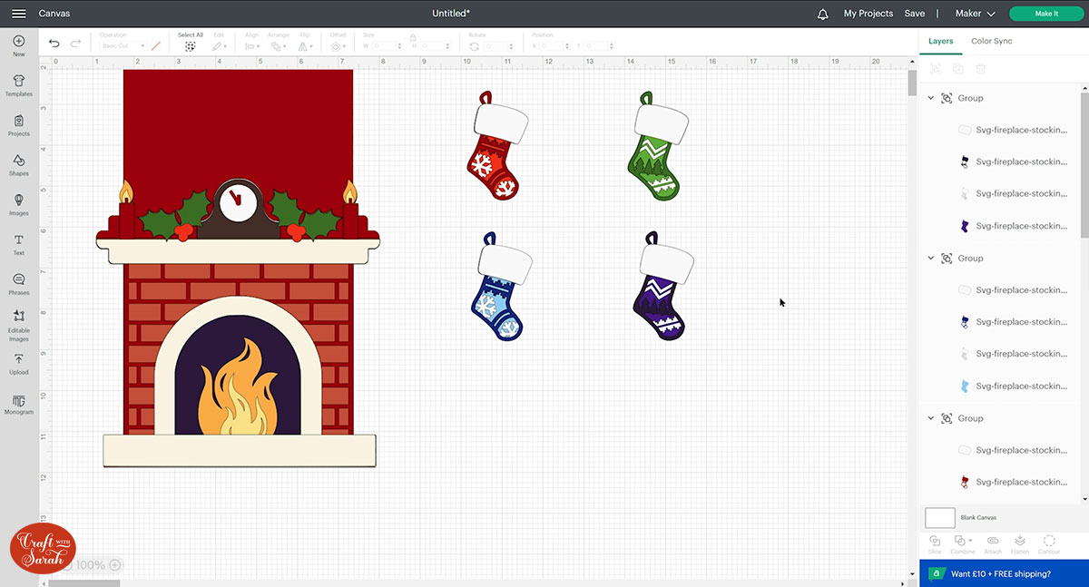 CCC Day 17 ️ Family Fireplace Papercraft to Personalize - Craft with Sarah