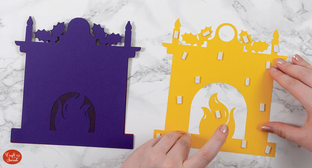 CCC Day 17 ️ Family Fireplace Papercraft to Personalize - Craft with Sarah