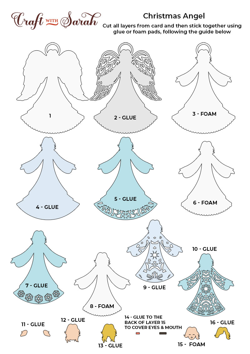 CCC Day 11 ️ Beautiful Christmas Angel Papercraft - Craft with Sarah