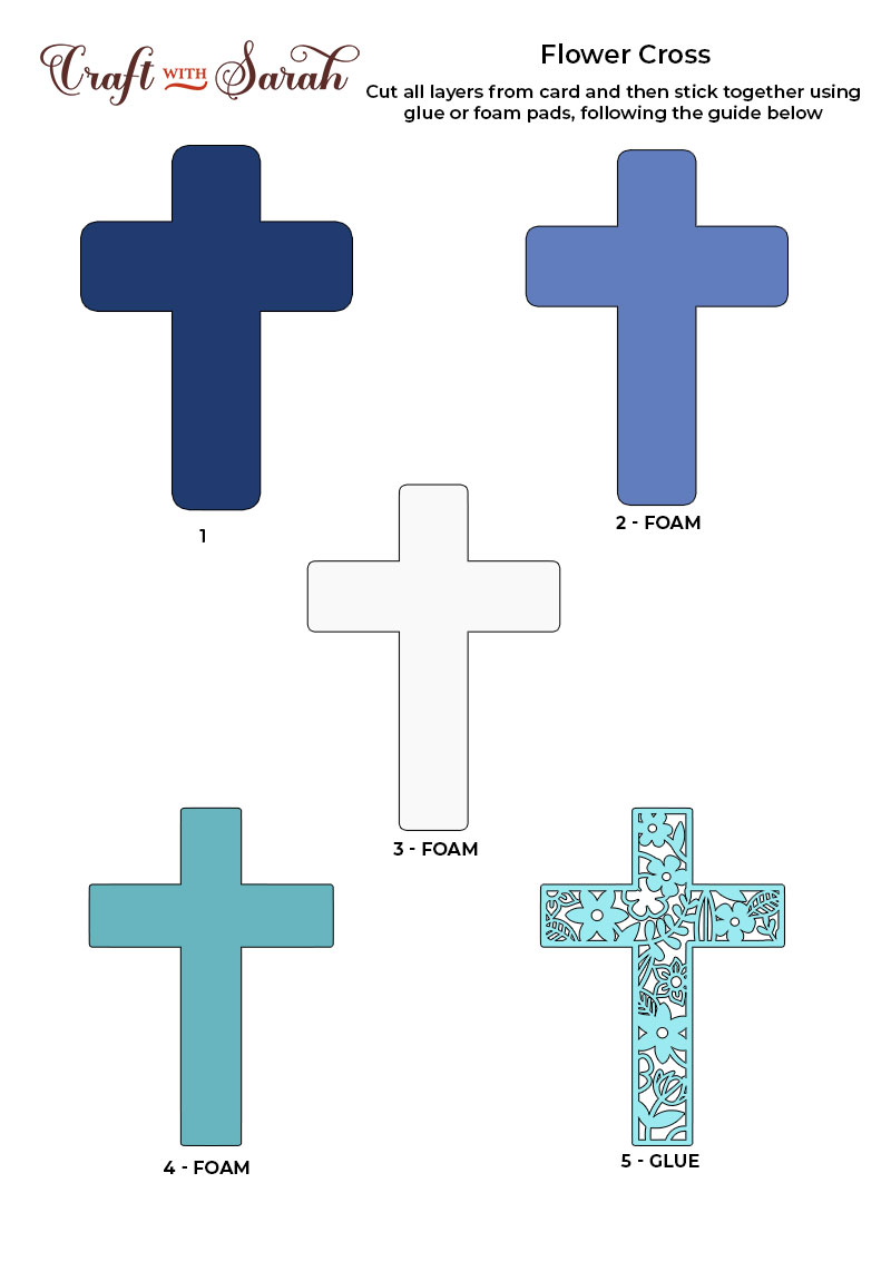 ECC Day 04 🌼 Flower Cross Layered Design - Craft with Sarah