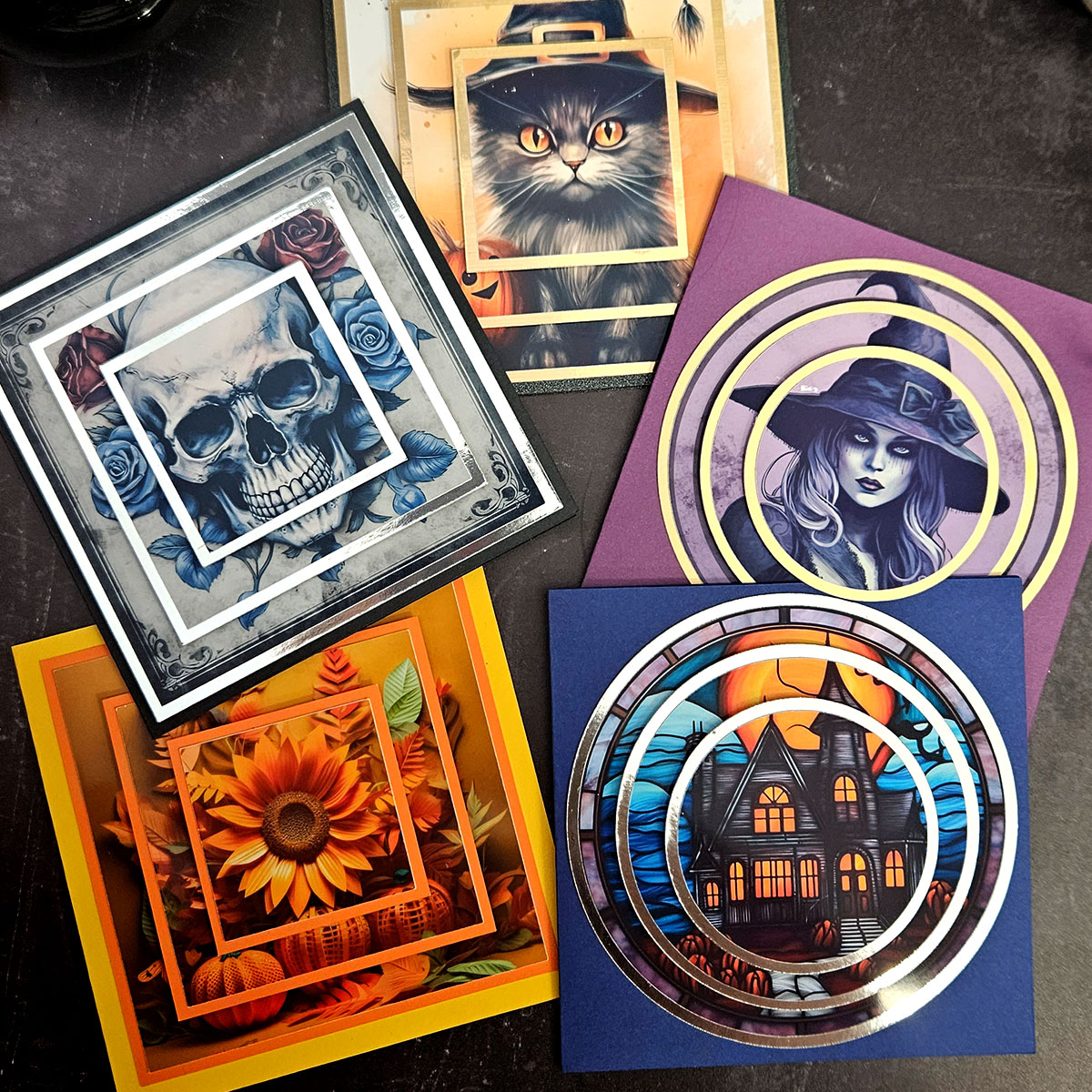 HCC 2023 Day 17 🦇 Print then Cut Pyramid Cards - Craft with Sarah