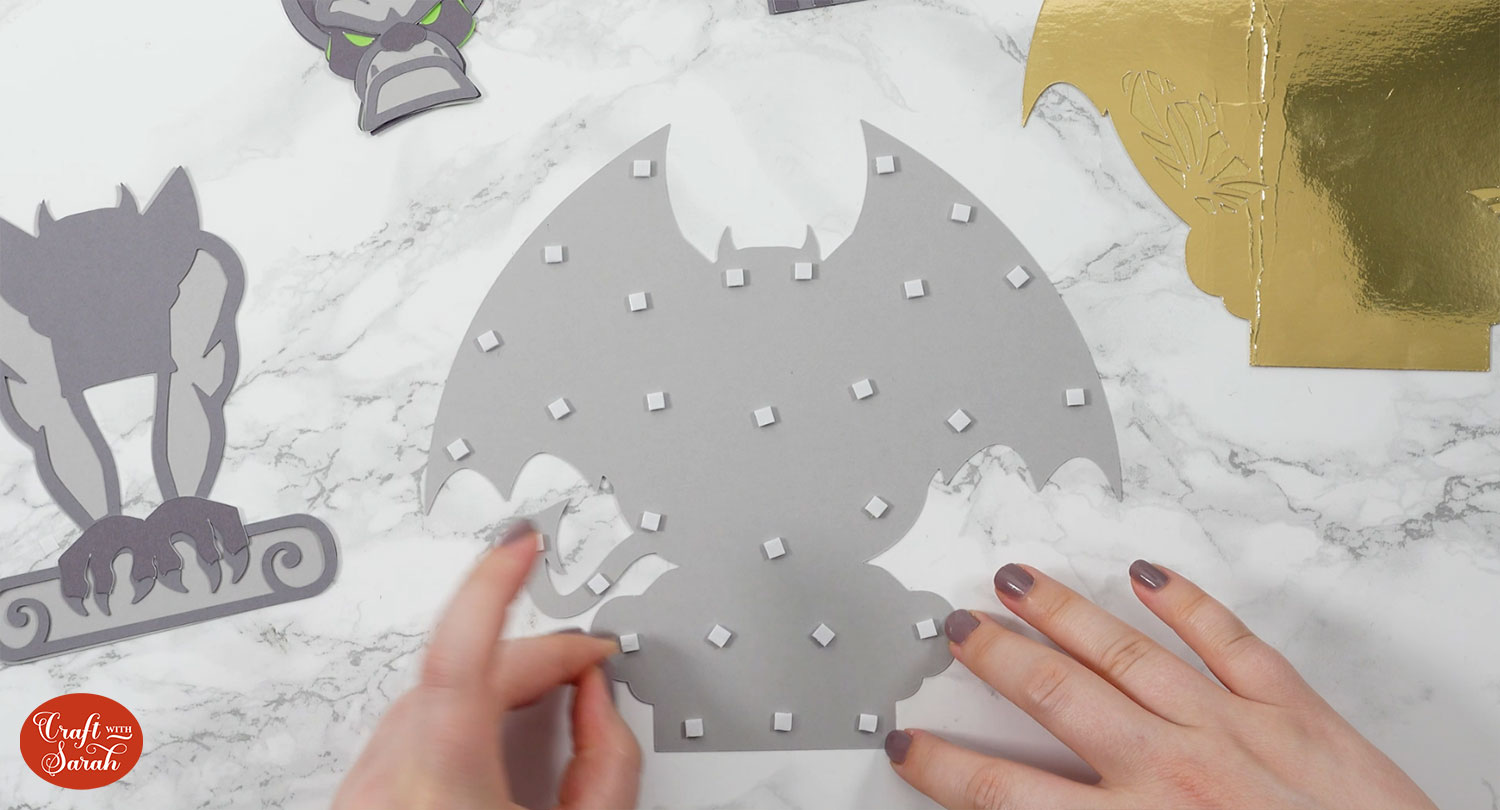 HCC 2023 Day 15 🦇 Grumpy Gargoyle Papercraft - Craft with Sarah