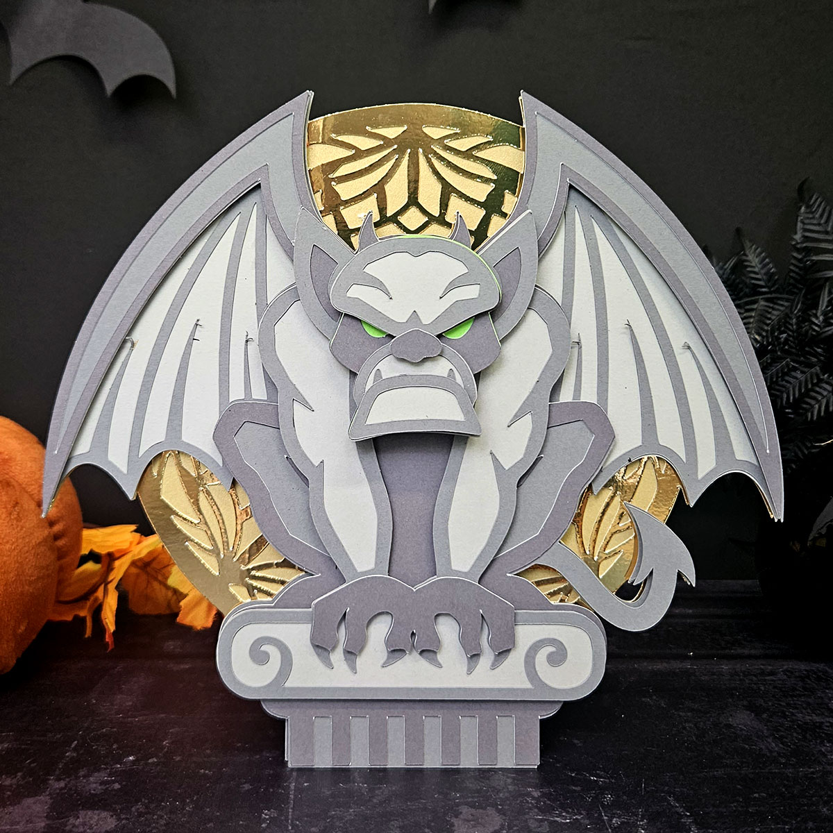 HCC 2023 Day 15 🦇 Grumpy Gargoyle Papercraft - Craft with Sarah