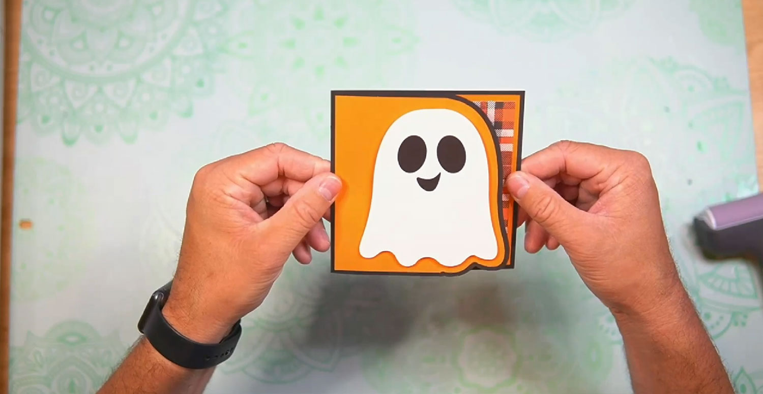 HCC 2023 Day 08 🦇 Happy Ghost Side Edge Card - Craft with Sarah