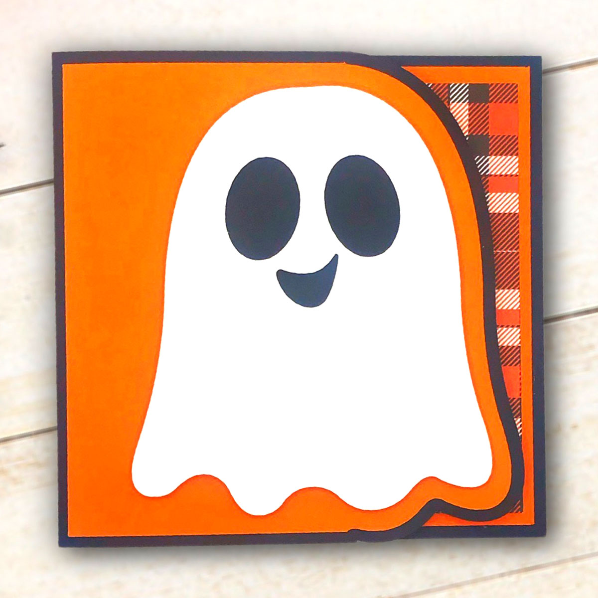 HCC 2023 Day 08 🦇 Happy Ghost Side Edge Card - Craft with Sarah