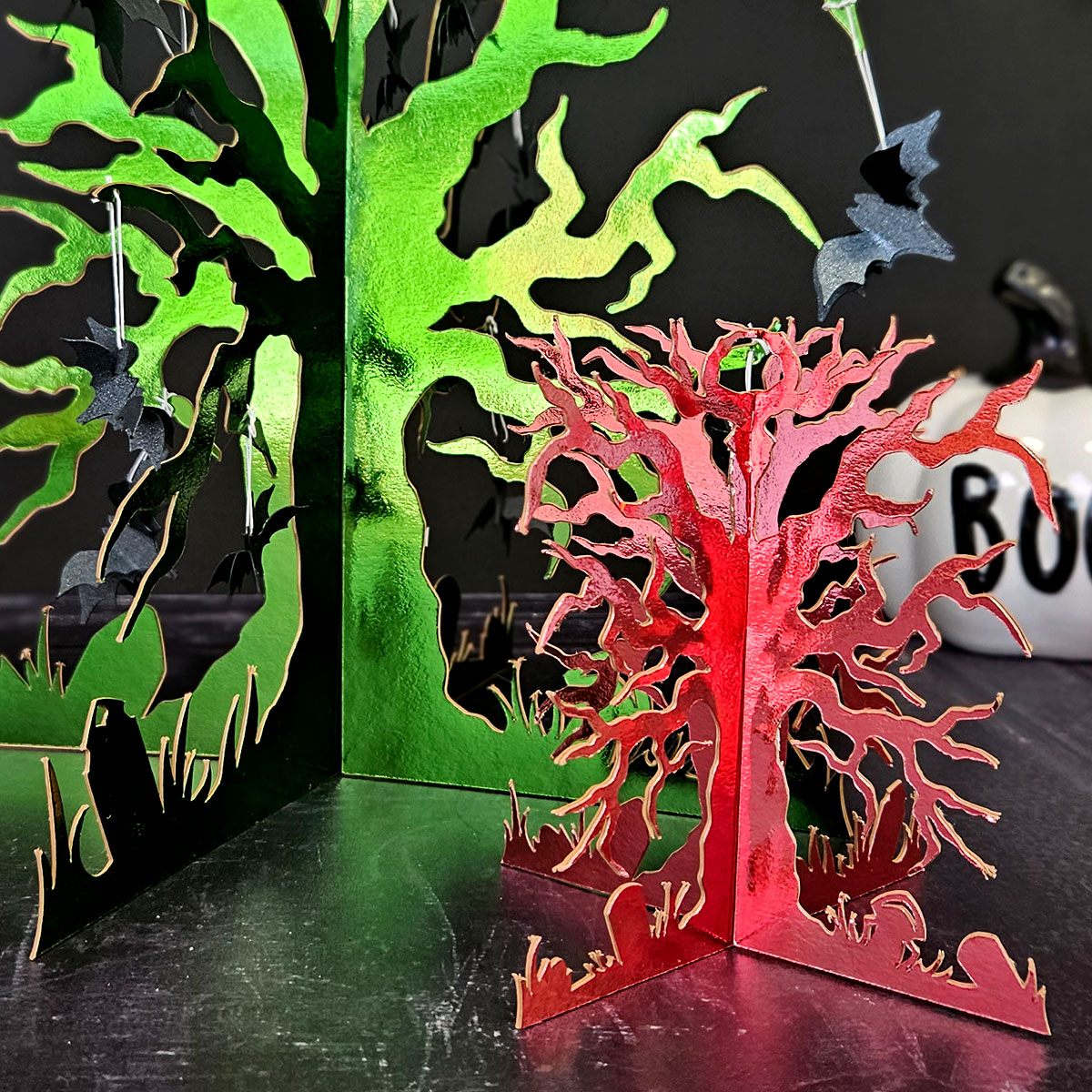 HCC 2023 Day 19 🦇 3D Spooky Trees from Kraft Board - Craft with Sarah