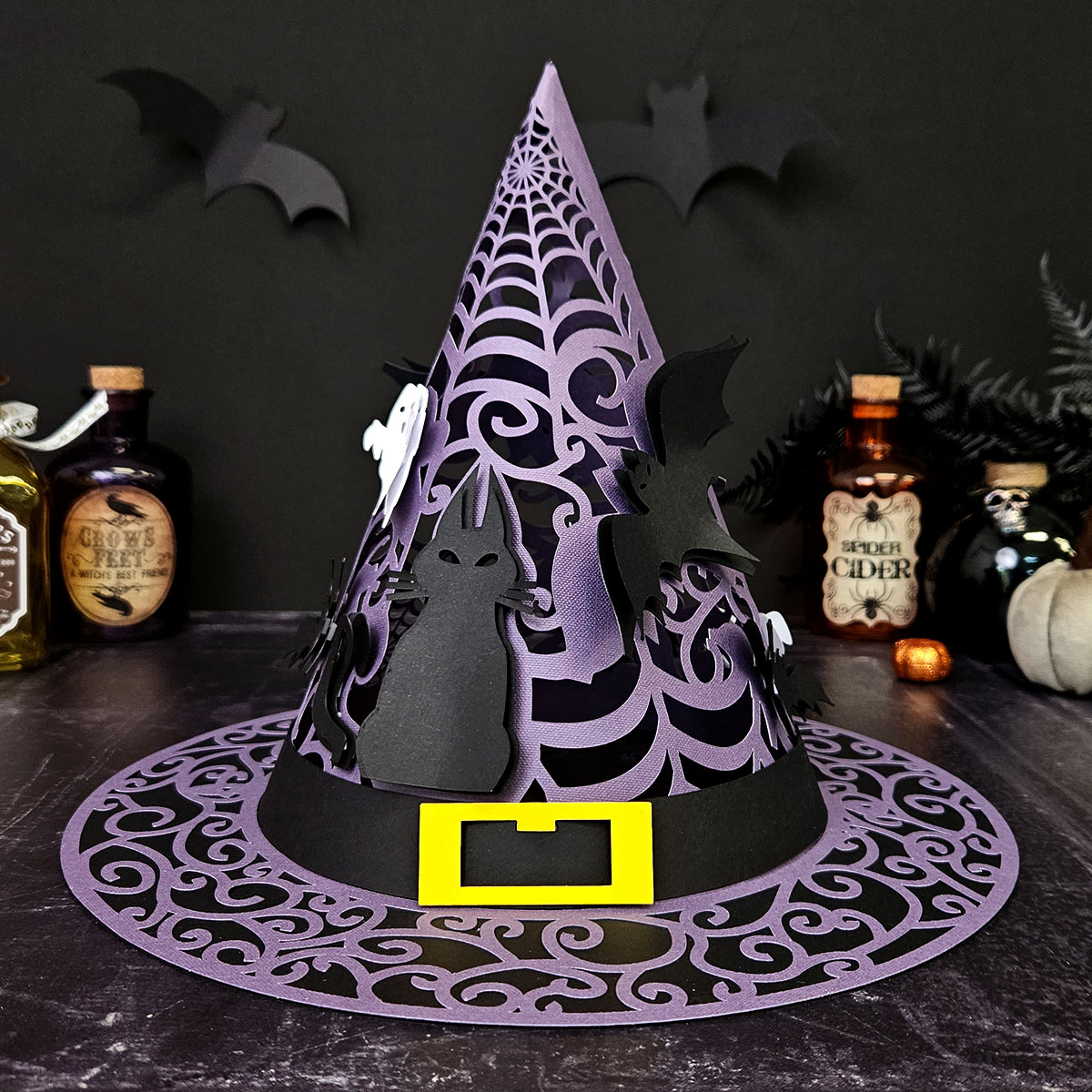 HCC 2023 Day 09 🦇 3D Light-Up Witch Hat - Craft with Sarah