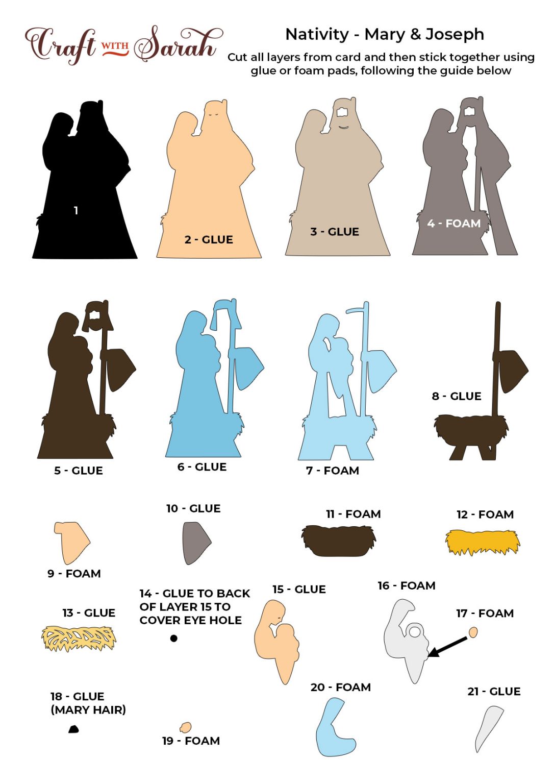 CCC 2023 Day 11 ☃️ Giant Nativity Sign - Craft with Sarah