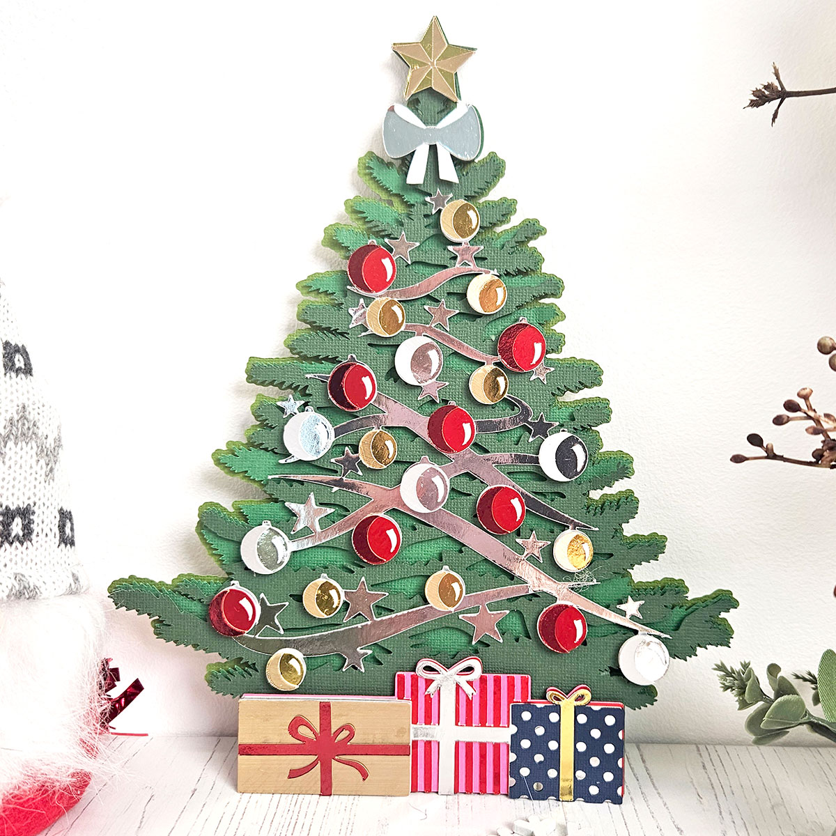 CCC 2023 Day 03 ☃️ Christmas Tree Layered Design - Craft with Sarah