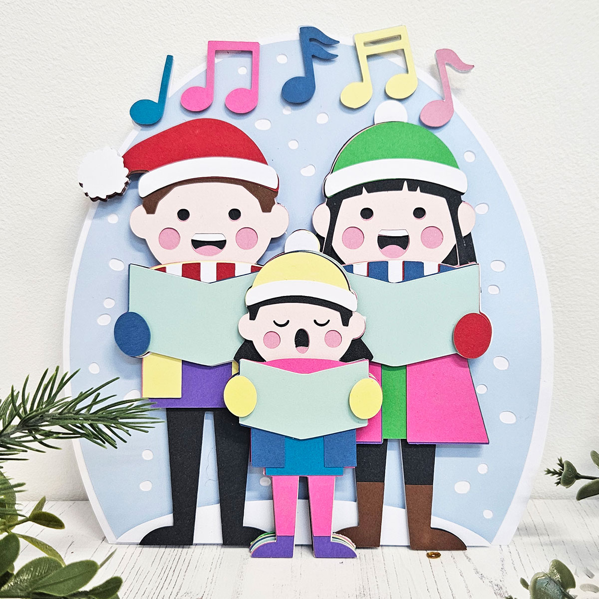 CCC 2023 Day 15 ☃️ Carol Singers Layered Design - Craft with Sarah