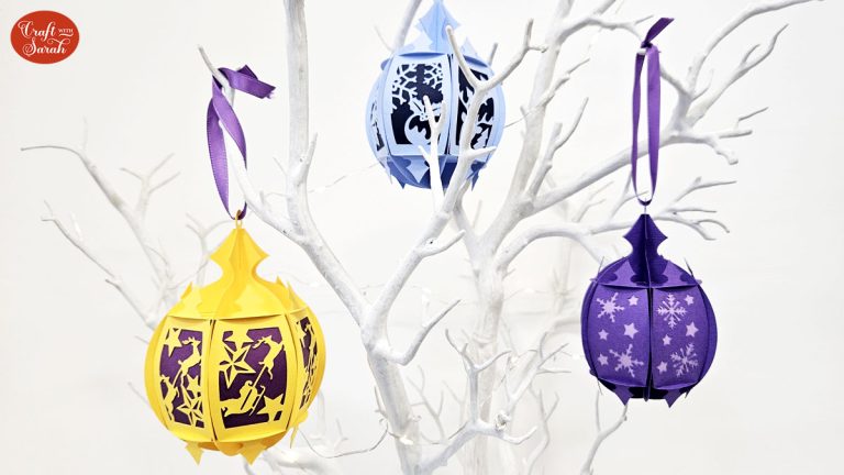 Slot-Together 3D Christmas Ornaments - Craft with Sarah