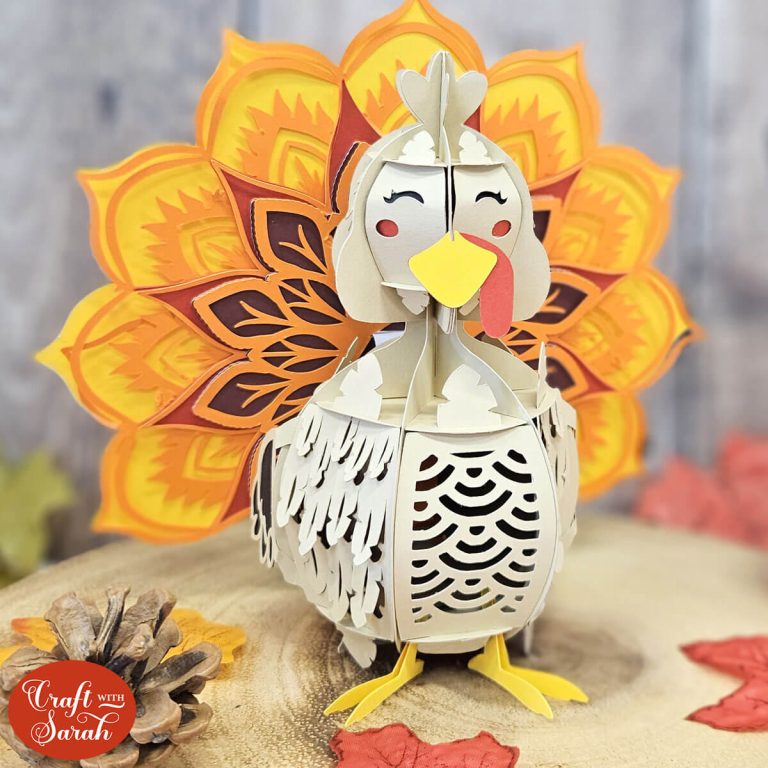 3D Turkey Centerpiece for Thanksgiving 🦃 Slot-Together Design - Craft ...