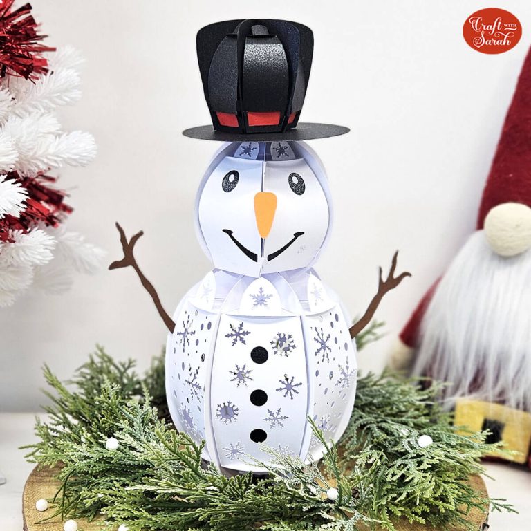 3D Snowman Papercraft ☃️ Slot-Together Design - Craft with Sarah