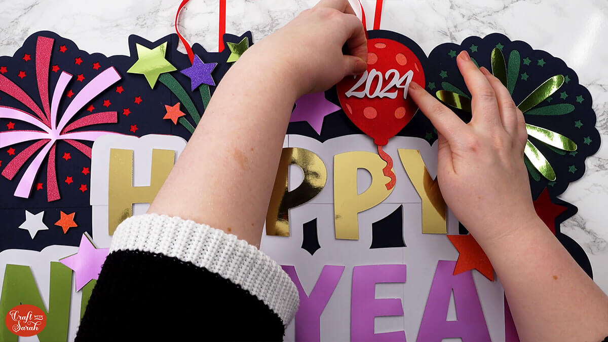 GIANT Happy New Year Sign 🍾 Free SVG for 2025 - Craft with Sarah