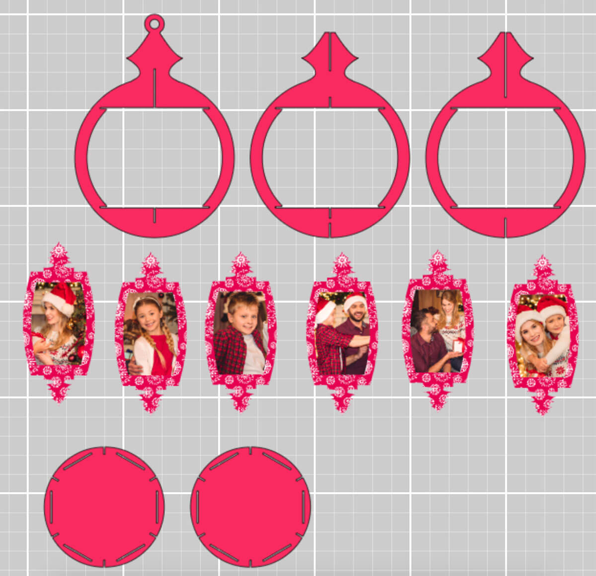 Custom Family Photo Ornaments with Print Then Cut - Craft with Sarah