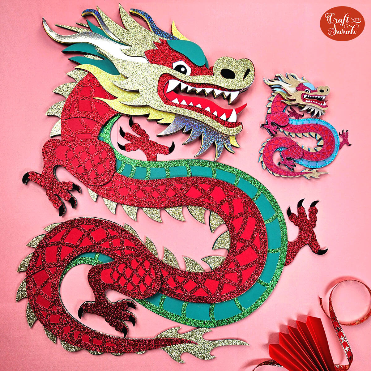 Chinese Dragon SVG 🐉 Celebrate the Year of the Dragon - Craft with Sarah