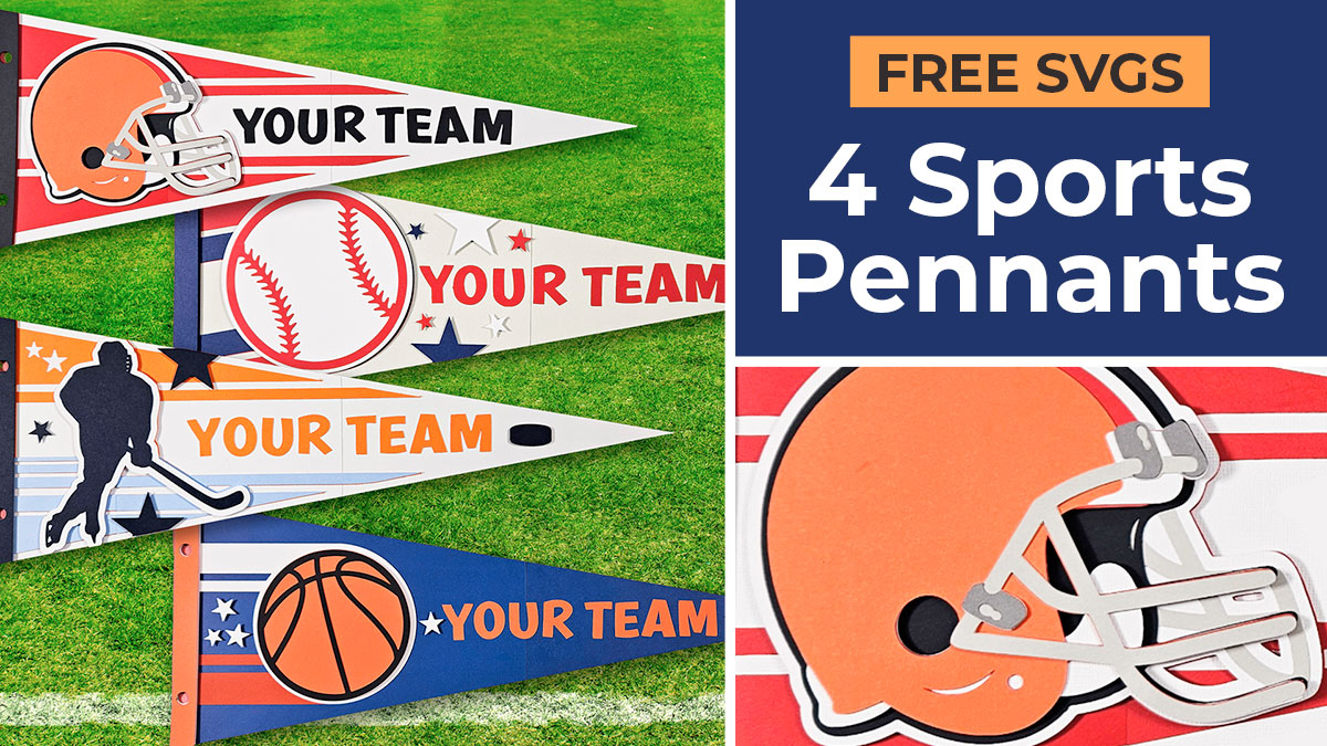 Homemade Sports Pennants 🏀 4 Different Designs! - Craft with Sarah