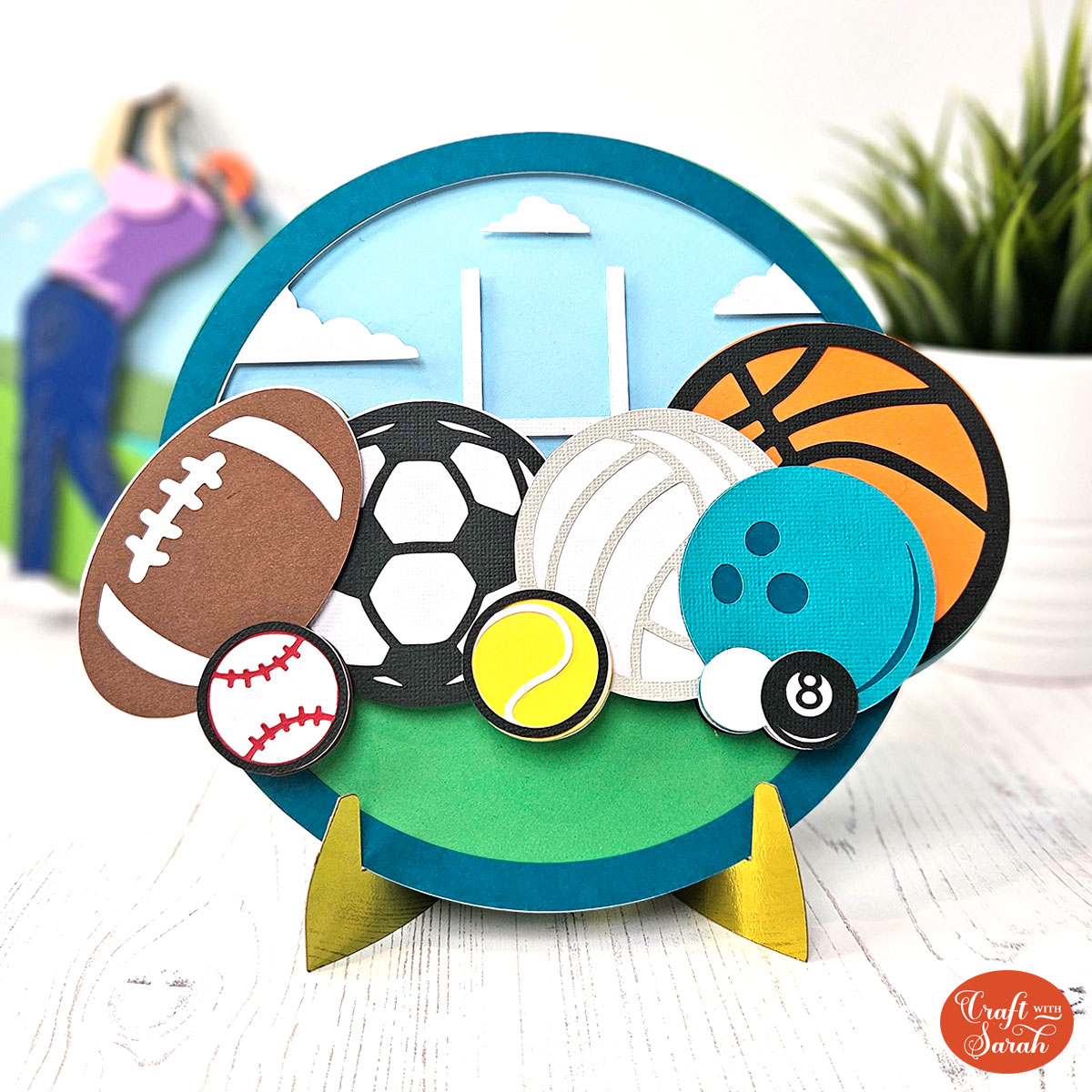 Free Sports Balls SVG ⚽🏈⚾️ + 50 Sports Craft Ideas - Craft with Sarah