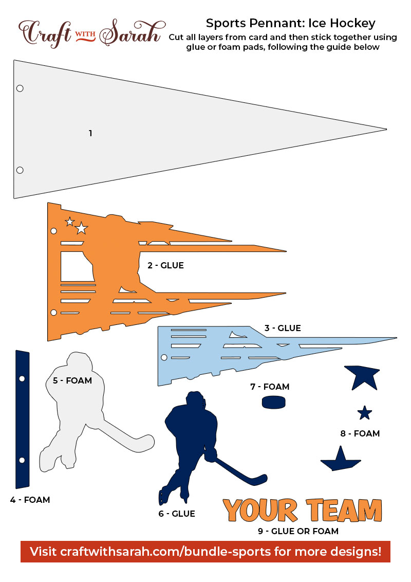Homemade Sports Pennants 🏀 4 Different Designs! - Craft with Sarah
