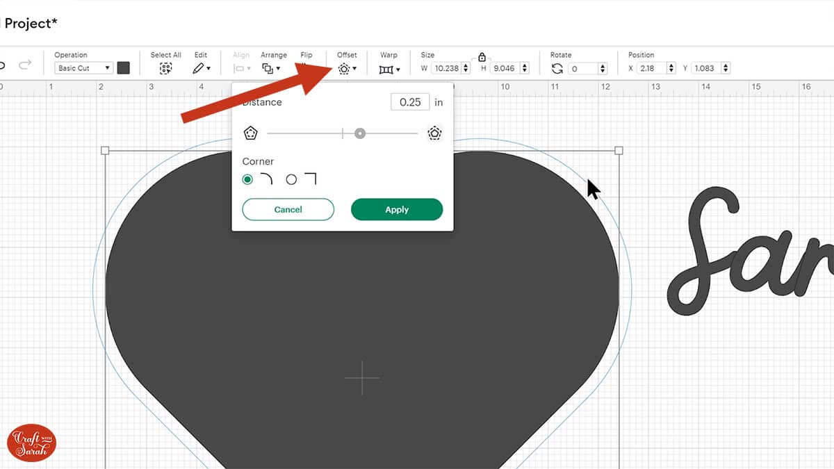 How to Put Text Inside a Shape in Cricut Design Space - Craft with Sarah