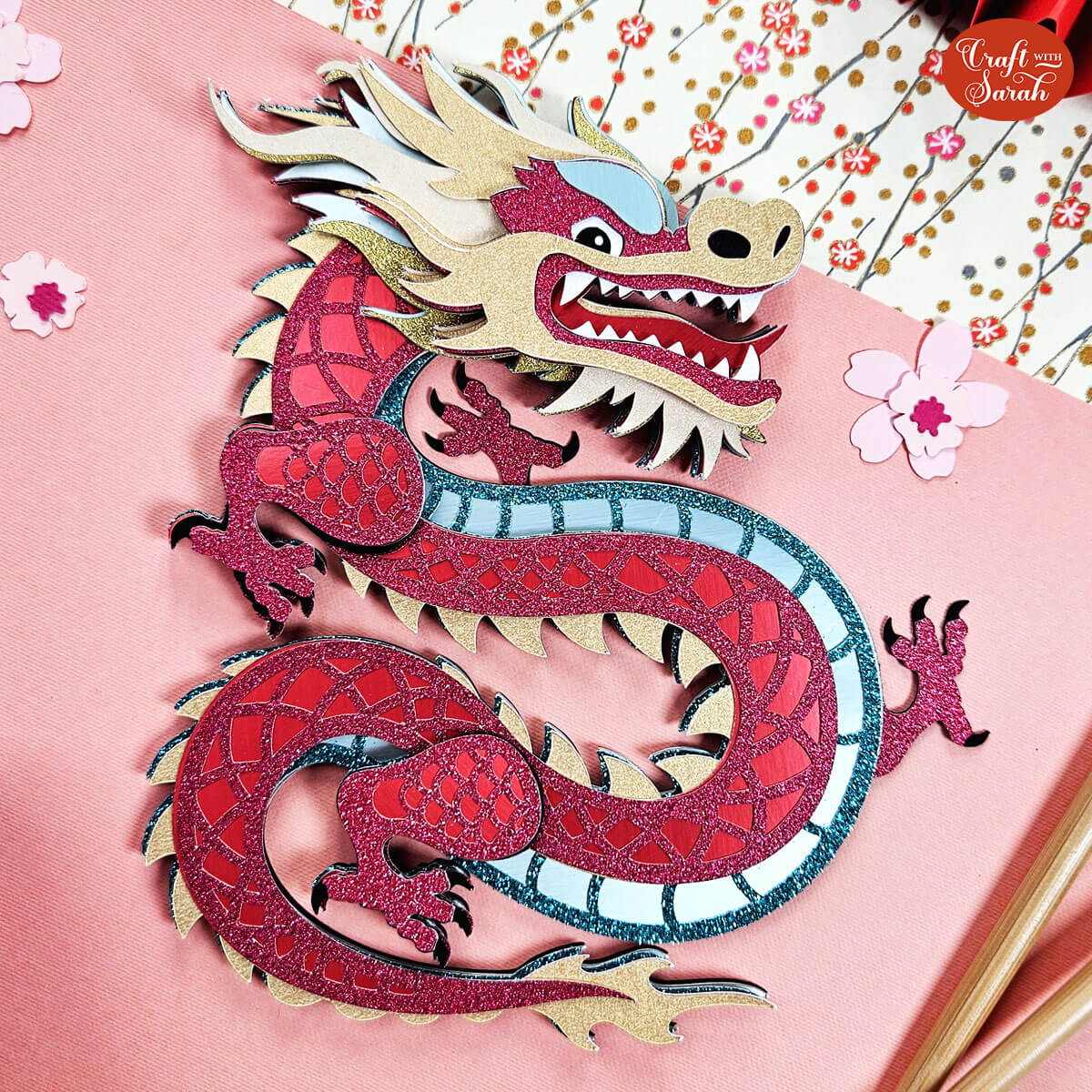 Chinese Dragon SVG 🐉 Celebrate the Year of the Dragon - Craft with Sarah