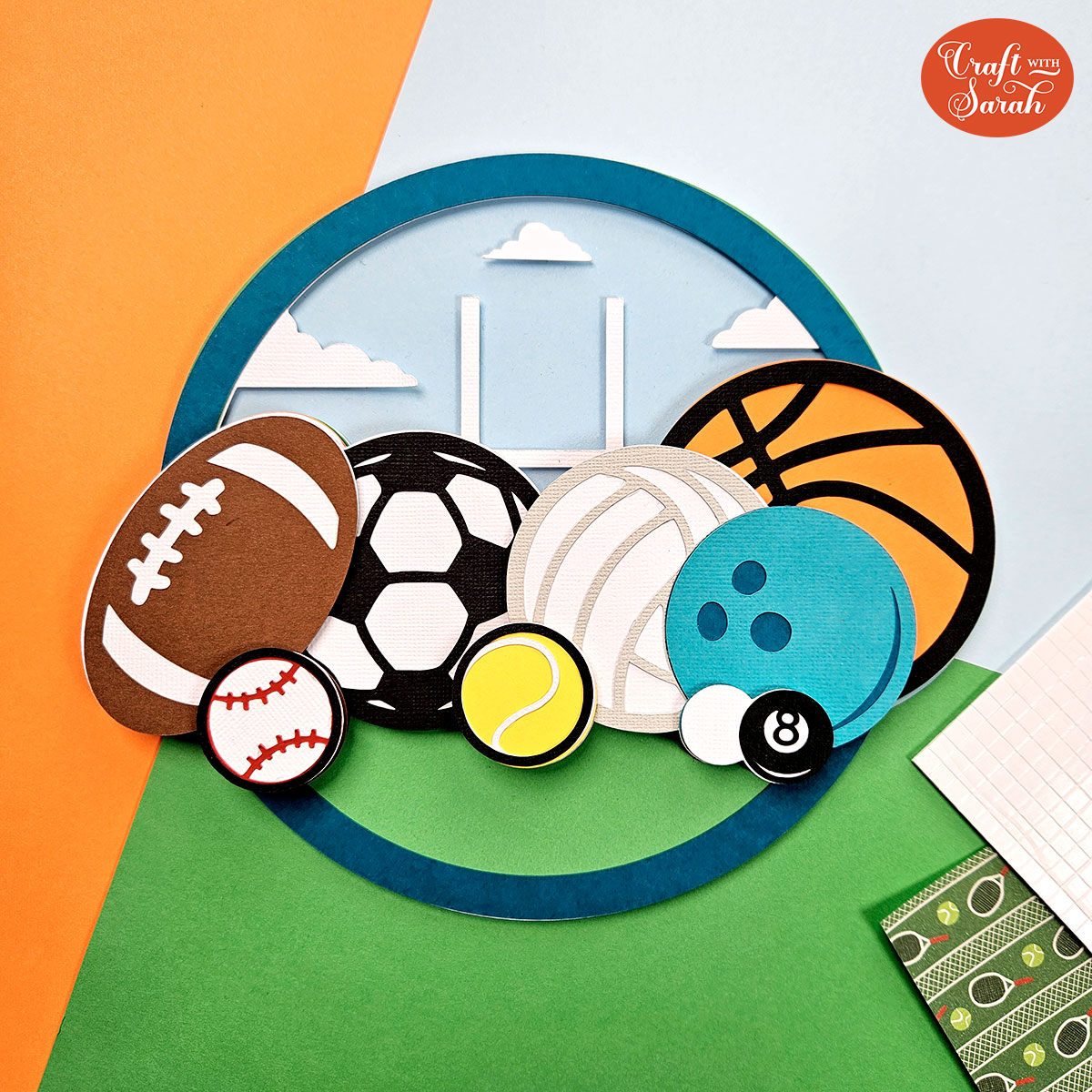 Free Sports Balls SVG ⚽🏈⚾️ + 50 Sports Craft Ideas - Craft with Sarah