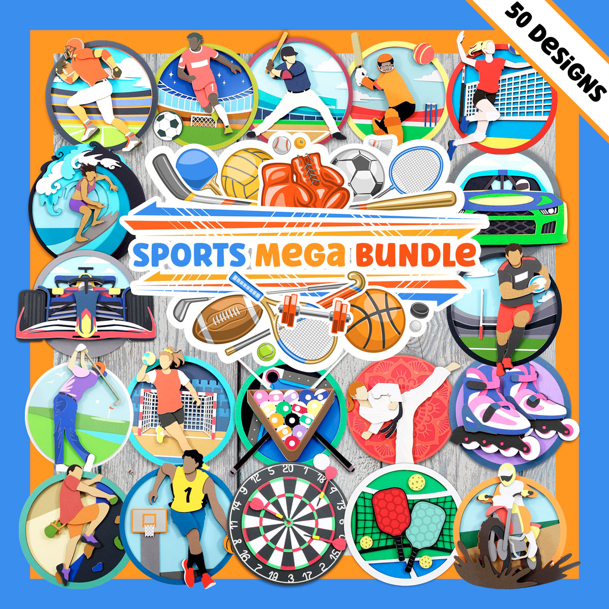 Free Sports Balls SVG ⚽🏈⚾️ + 50 Sports Craft Ideas - Craft with Sarah