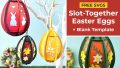 3D Easter Eggs 🌷 Slot-Together Easter Cricut Craft - Craft with Sarah