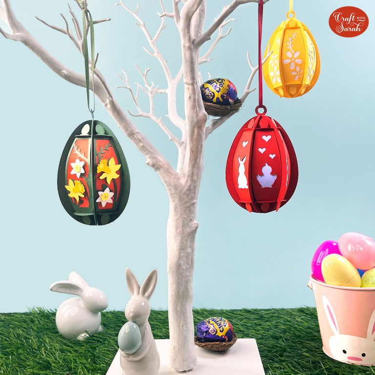 3D Easter Eggs 🌷 Slot-Together Easter Cricut Craft - Craft with Sarah