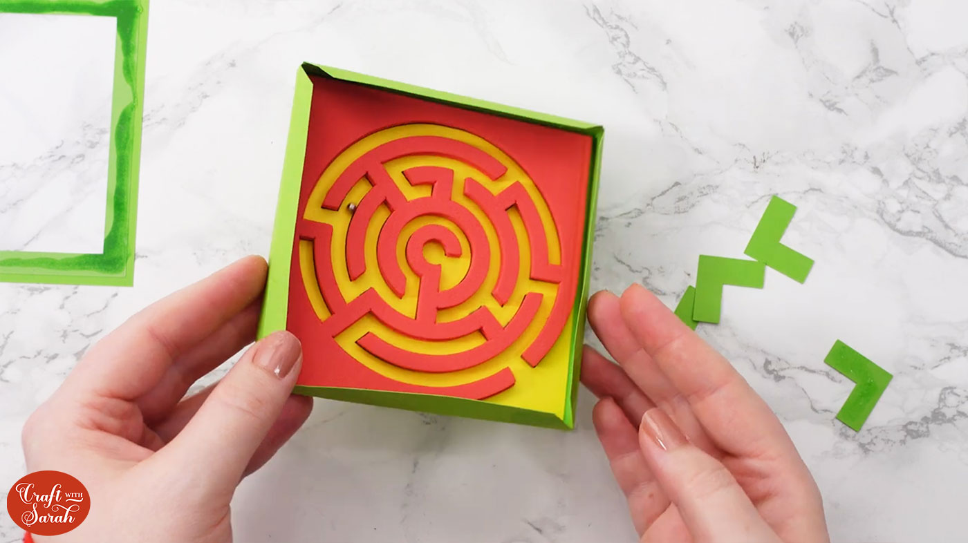 DIY Maze Puzzle Game 🤩 Make A Ball Bearing Maze Game - Craft with Sarah