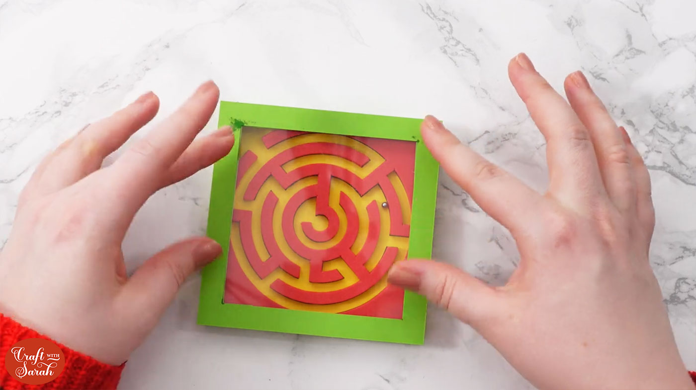 DIY Maze Puzzle Game 🤩 Make A Ball Bearing Maze Game - Craft with Sarah