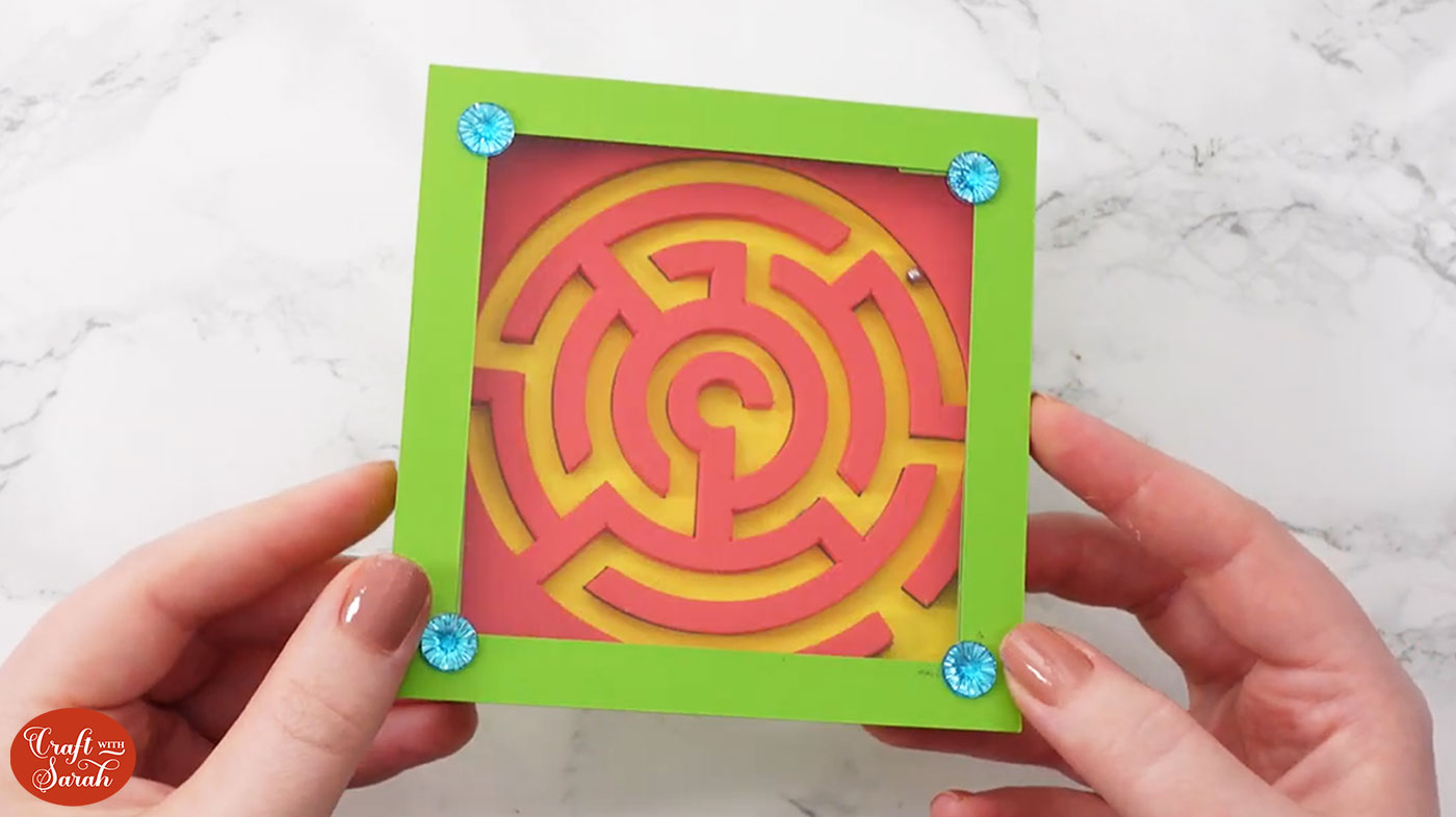 DIY Maze Puzzle Game 🤩 Make A Ball Bearing Maze Game - Craft with Sarah