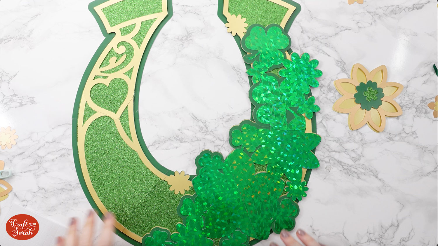 GIANT Lucky Horseshoe SVG ☘️ DIY St Patrick's Day Craft - Craft with Sarah