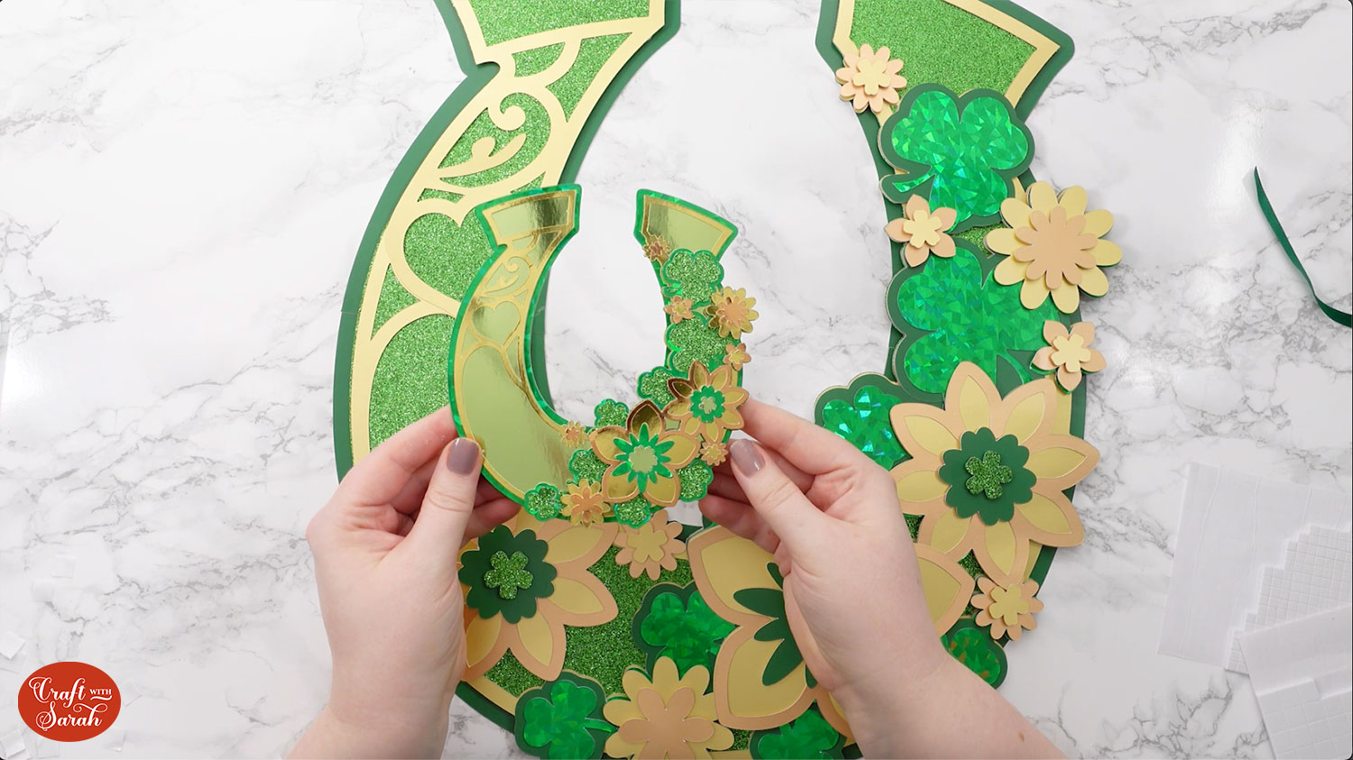 GIANT Lucky Horseshoe SVG ☘️ DIY St Patrick's Day Craft - Craft with Sarah
