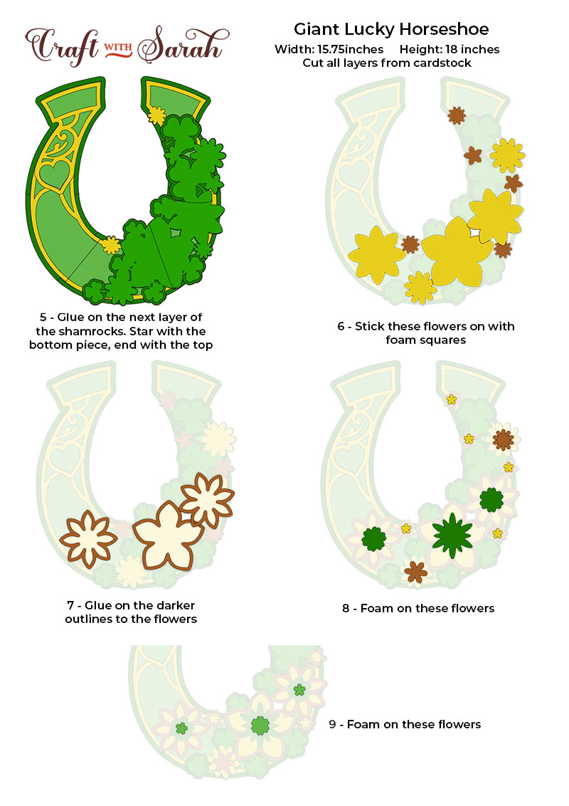 GIANT Lucky Horseshoe SVG ☘️ DIY St Patrick's Day Craft - Craft with Sarah